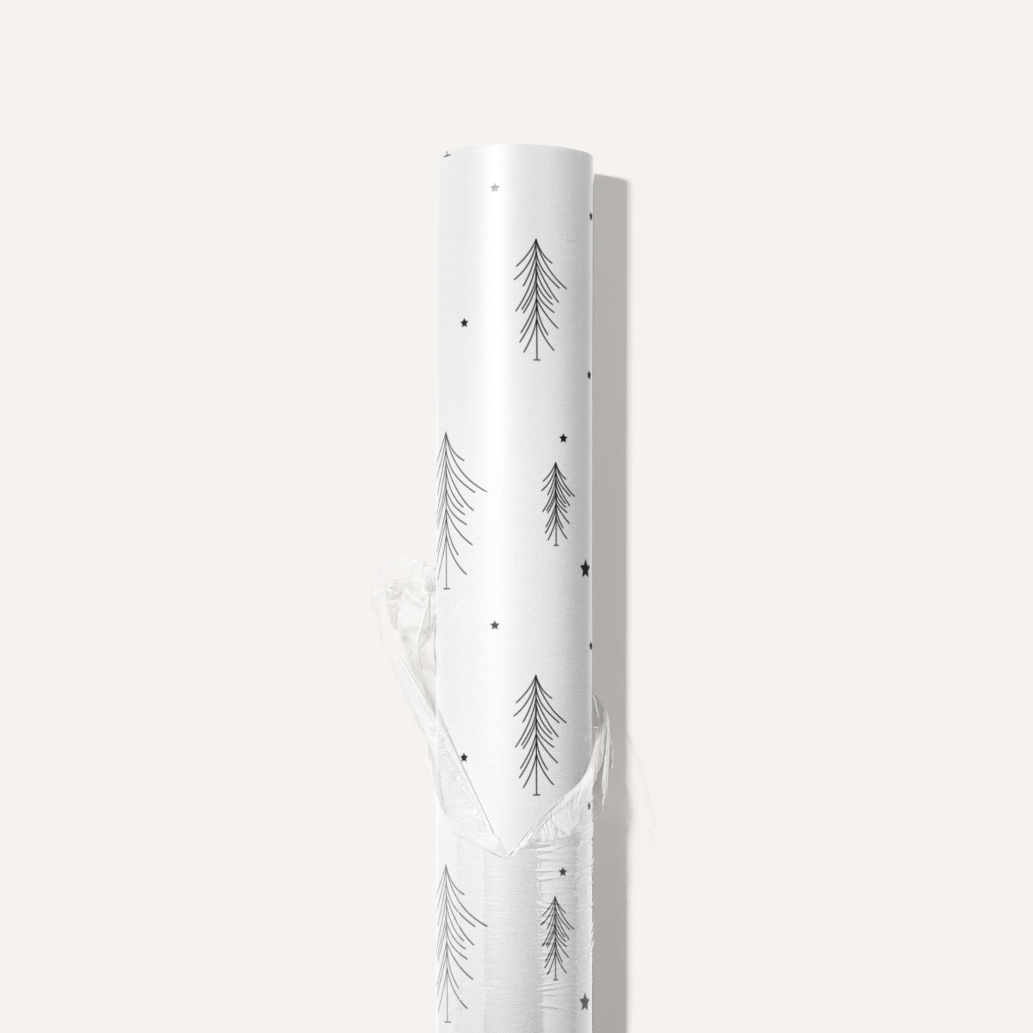 Scandi Trees with Stars Wrapping Paper – Doperi
