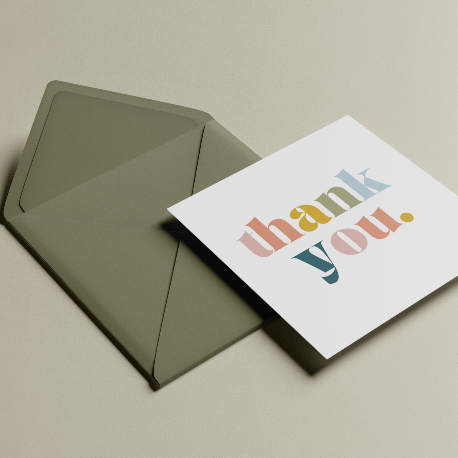 Muted Thank You Card – Doperi